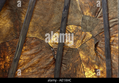 Inside a Lakota, Native American Tipi, Tepee, Teepee. Museum exhibit ...