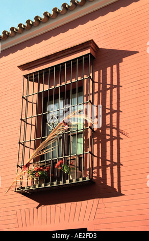 Window with typical Spanish Mediterranean iron grille Stock Photo - Alamy