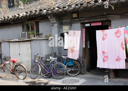Hutong Lane Hutongs are traditonal courtyard homes Beijing China Stock ...