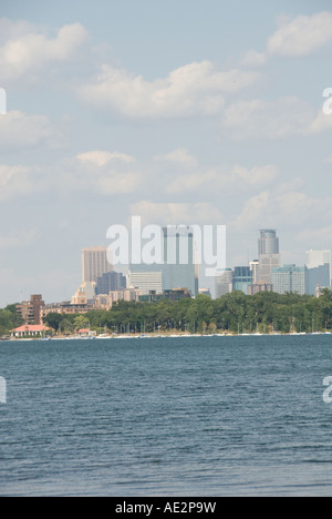 Recreation at the south end of Lake Calhoun with the Minneapolis ...