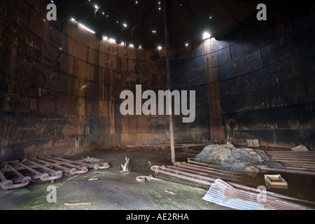 Abandoned rusty tank interior Stock Photo - Alamy