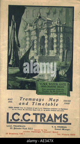 L.C.C. Trams. London County Council Tramways routes 1920 old antique ...