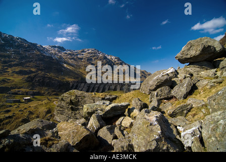 The Loch Sloy hydro Dam set in the heart of the Arrochar Alps with Bane ...