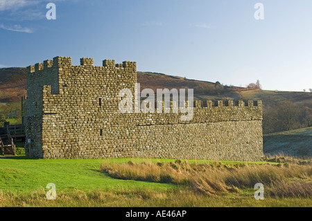 Reconstruction at Vindolanda Roman Fort, Hadrian's Wall Stock Photo ...