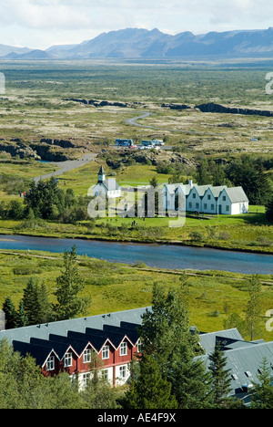 Thingvellir, site of original 10th century Althingi (Parliament) and ...