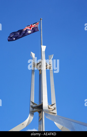 modern flagpole structure on top of new parliament house, Canberra ...