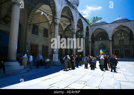 Istanbul Turkey People Going to Pray at Blue Mosque Stock Photo - Alamy