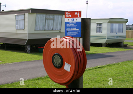 Emergency fire point on caravan site Stock Photo - Alamy