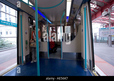 DLR Train carriage interior Stock Photo - Alamy