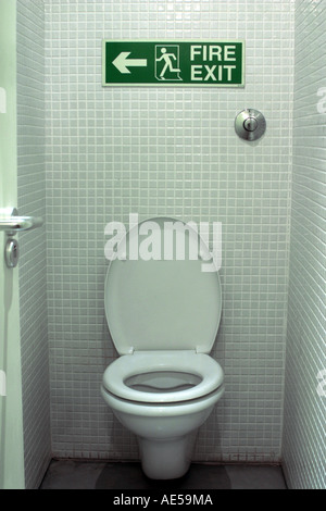 Exit sign toilet sign fire exit sign Stock Photo - Alamy
