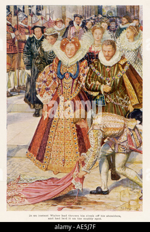 Queen Elizabeth and Sir Walter Raleigh, Comic History of England ...