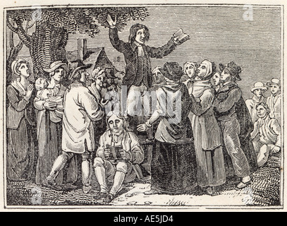 Methodist field preacher in the United States Date: 1820 Stock Photo ...