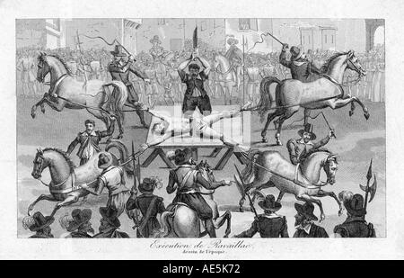Ravaillac, assassin of Henri IV, drawn and quartered Date Stock Photo ...