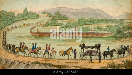 Napoleon's Funeral procession. Saint Helena, 8th May 1821, 1821 Stock ...