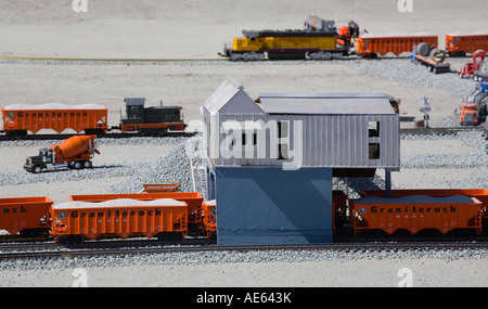 A model of the GRANITE ROCK QUARRY complete with toy TRAINS used to ...
