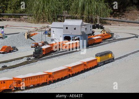 A model of the GRANITE ROCK QUARRY complete with toy TRAINS used to ...
