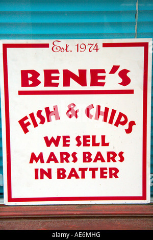 Mars Bars in Batter Sign in Fish and Chip Shop Royal Mile Edinburgh ...