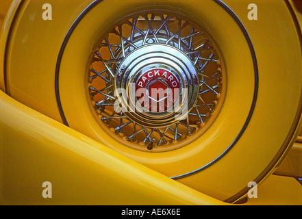 "^1930s ^Packard Twelve, spare wheel ^cover Stock Photo - Alamy