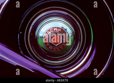 "^1930s ^Packard Twelve, spare wheel ^cover Stock Photo - Alamy