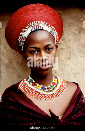 Portrait of Zulu woman, KwaZulu Natal, "South Africa Stock Photo - Alamy