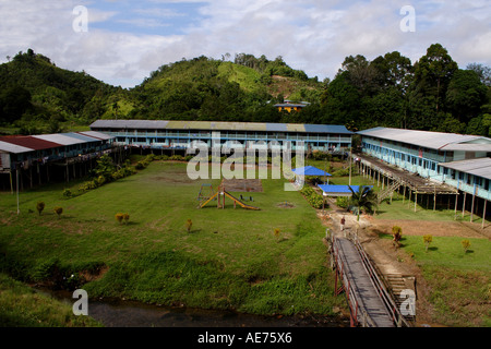Rumah Engking, a Traditional Iban Longhouse, Kapit, Sarawak, Borneo ...