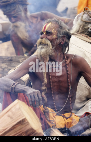 Naga baba a holy man at the Mahashivaratri festival Pashupatinath Nepal ...