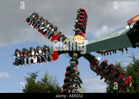 Samurai ride attraction at Thorpe Park, Surrey, United Kingdom Stock ...