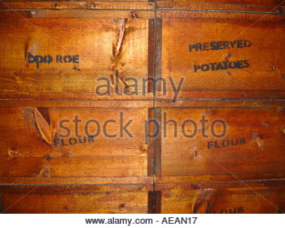 Storage crates in a ships hold Stock Photo - Alamy