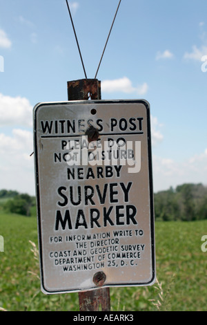 A survey Marker Witness post Stock Photo: 24904025 - Alamy