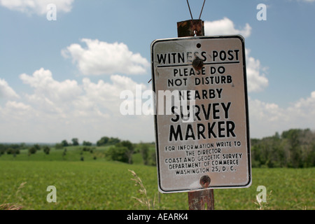 A survey Marker Witness post Stock Photo: 24904025 - Alamy