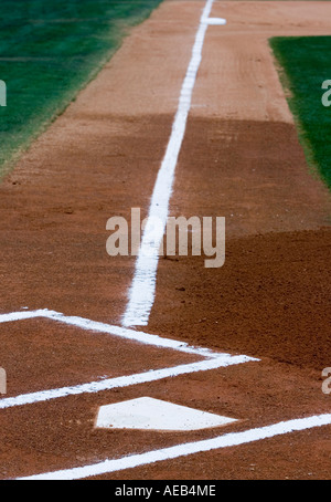 Baseball Home Plate Foul Line Batters Box Chalk Stock Photo - Alamy