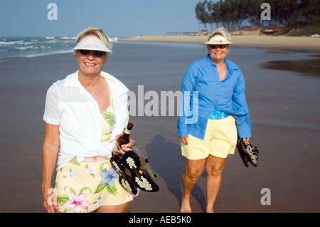 Strolling through the surf on the Zululand Coast at Sodwana Bay ...