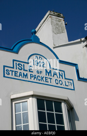 Steam Packet Company building in Castletown, Isle of Man Stock Photo ...