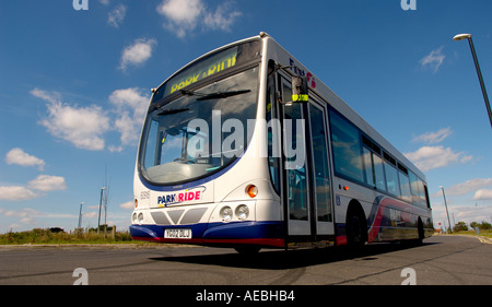 Bus parked at the Monks Cross Park and Ride Bus service on the ...