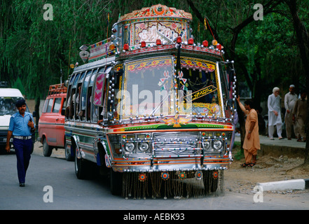 Decorated bus in Islamabad, Pakistan Stock Photo - Alamy