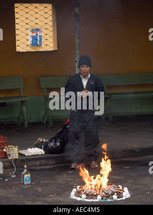 Followers of Maximon, a deity derived from Maya and Catholic faiths ...