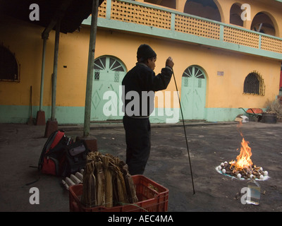 Followers of Maximon, a deity derived from Maya and Catholic faiths ...