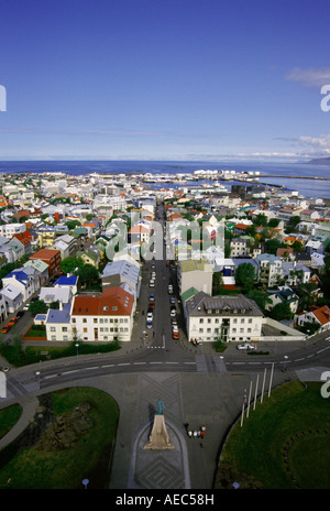 Aerila view of Reykjavik Iceland Stock Photo - Alamy