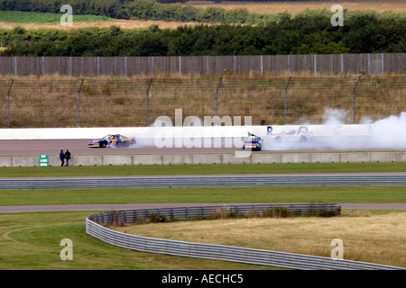 Gavin Seager and Hunter Abbott crash their V8 stock cars Stock Photo ...