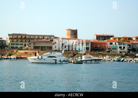 Town harbour at Isola Rossa, Sardinia, Italy Stock Photo - Alamy