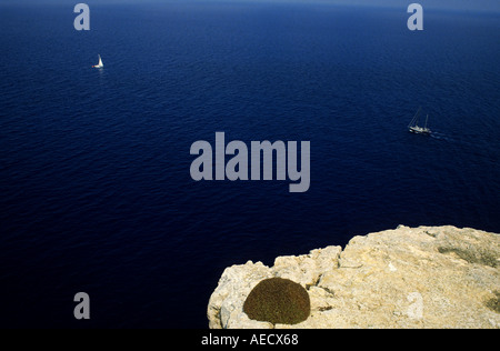 Deep blue Mediterranean sea view from Cape Greco - Cyprus near sea ...