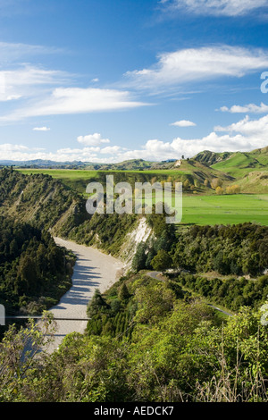 Rangitikei River and Farmland near Mangaweka Rangitikei North Island ...
