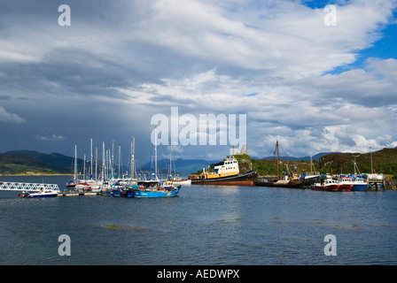 Isle of Skye West Scotland, Trawlers Fishing Boats Moored At Kyleakin ...