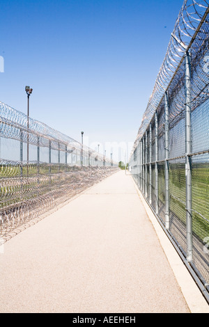 Perimeter fence at the maximum security Tecumseh State Correctional ...