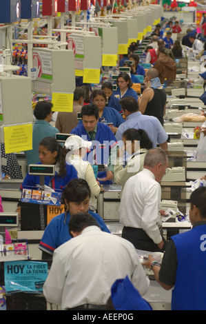 Shoppers inside a large WalMart store in Mexico City Stock Photo - Alamy