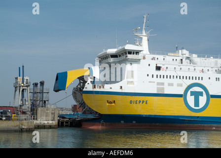 Transmanche Ferries Newhaven/Dieppe ferry docked at Newhaven East ...