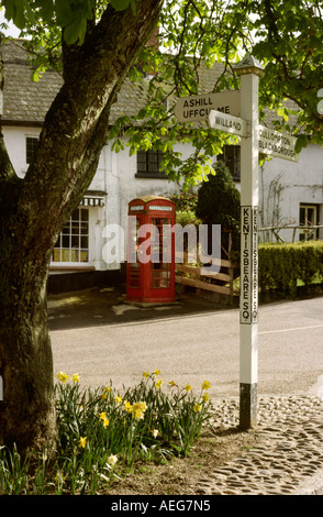 Kentisbeare village - Devon, United Kingdom colour atlas map town name ...