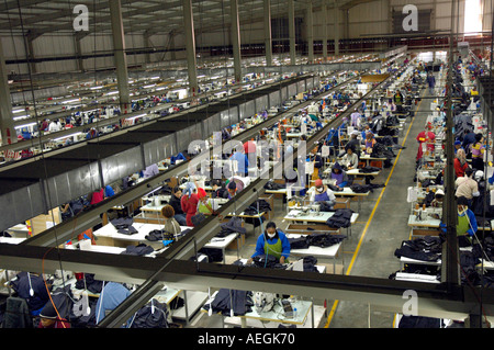 Chinese clothing factory for making blue jeans in Lesotho Africa Stock ...