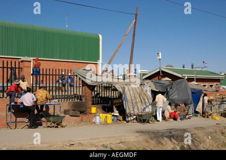 Chinese clothing factory for making blue jeans in Lesotho Africa Stock ...