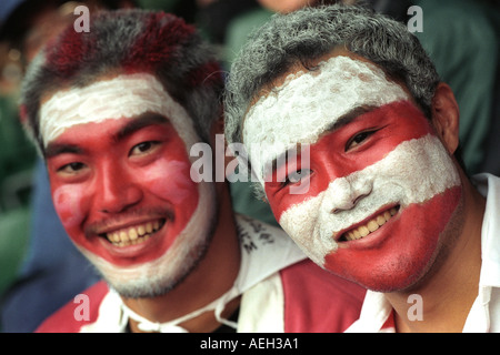 Japanese fans supporting their national team during the match of FIFA ...